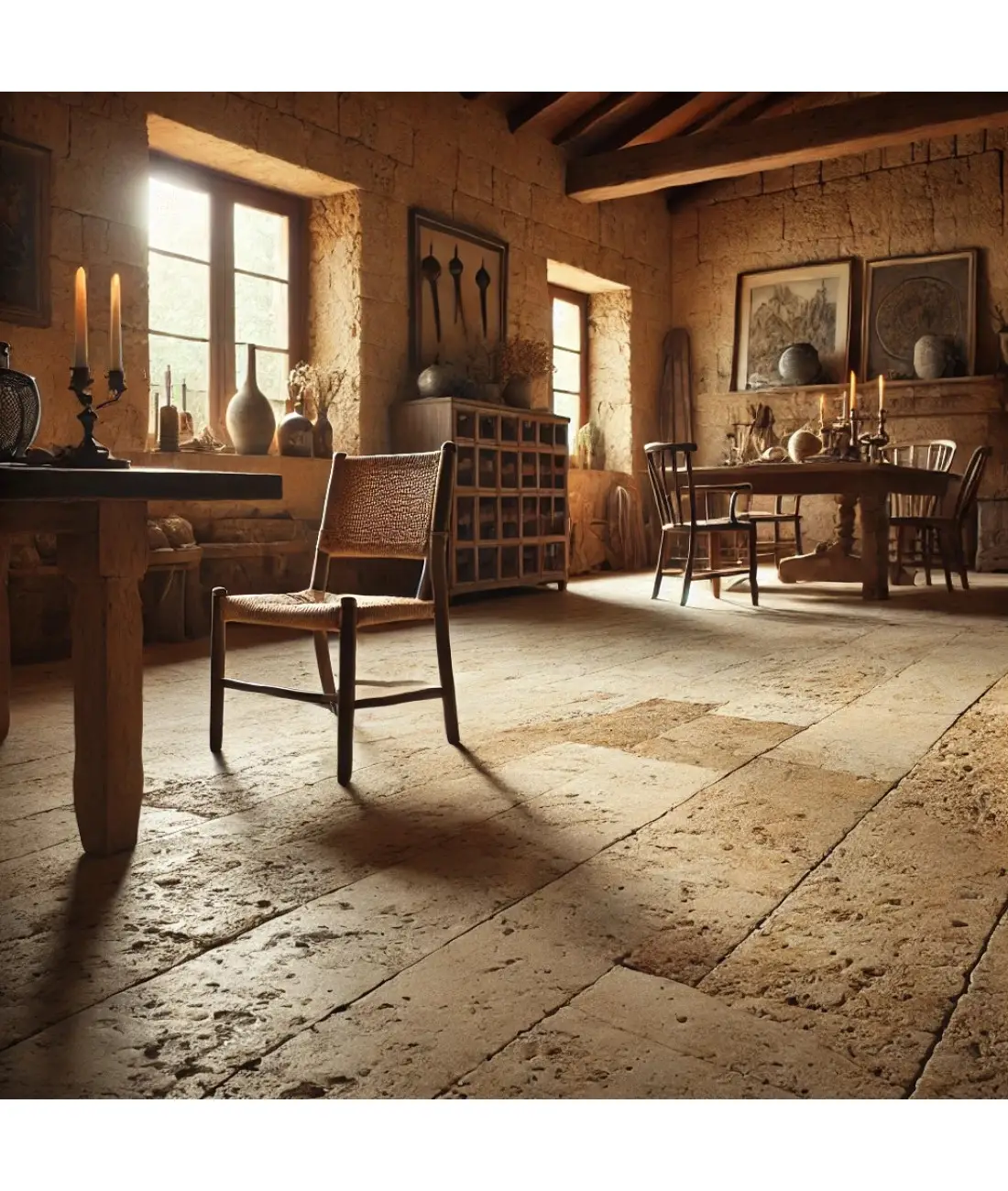 Piso Travertino Romano Cemar Light